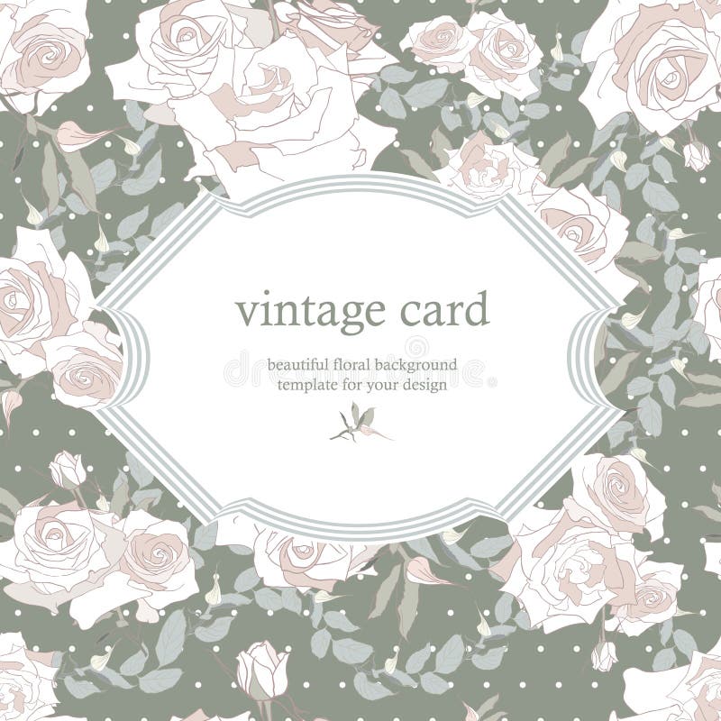 Save the Date Floral Card. Border Frame . Stock Vector - Illustration ...