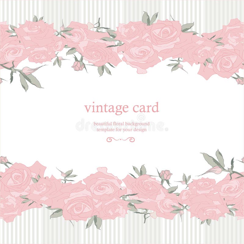 Save the Date Floral Card. Border Frame . Stock Vector - Illustration ...