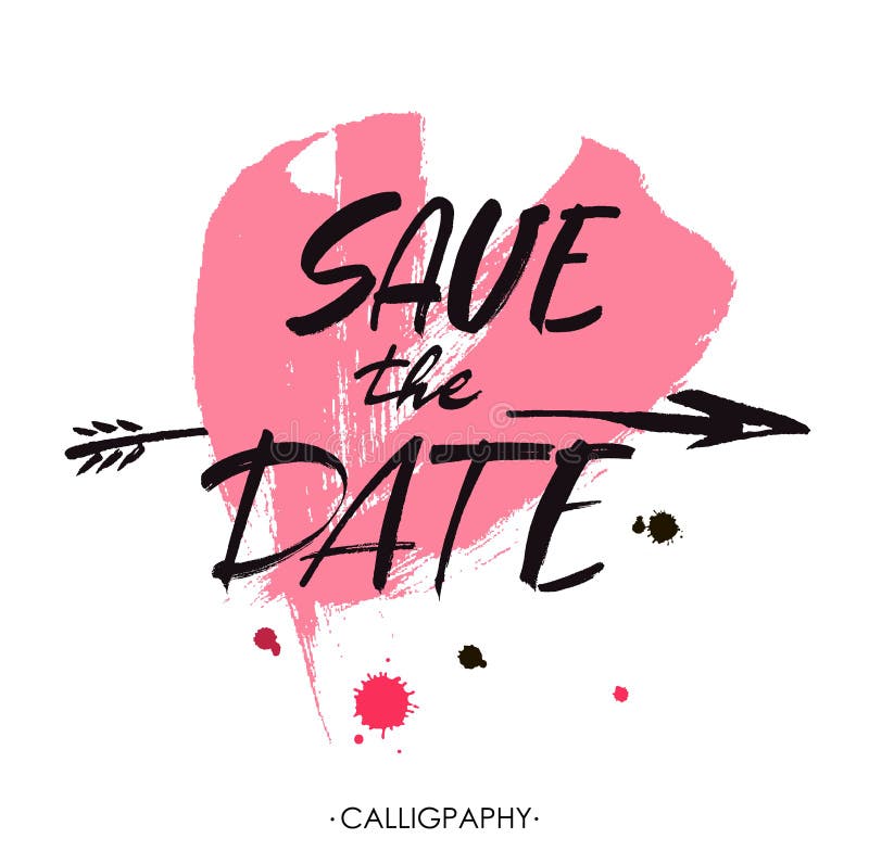 Save the Date Hand Lettering Vector Handmade Stock Vector ...