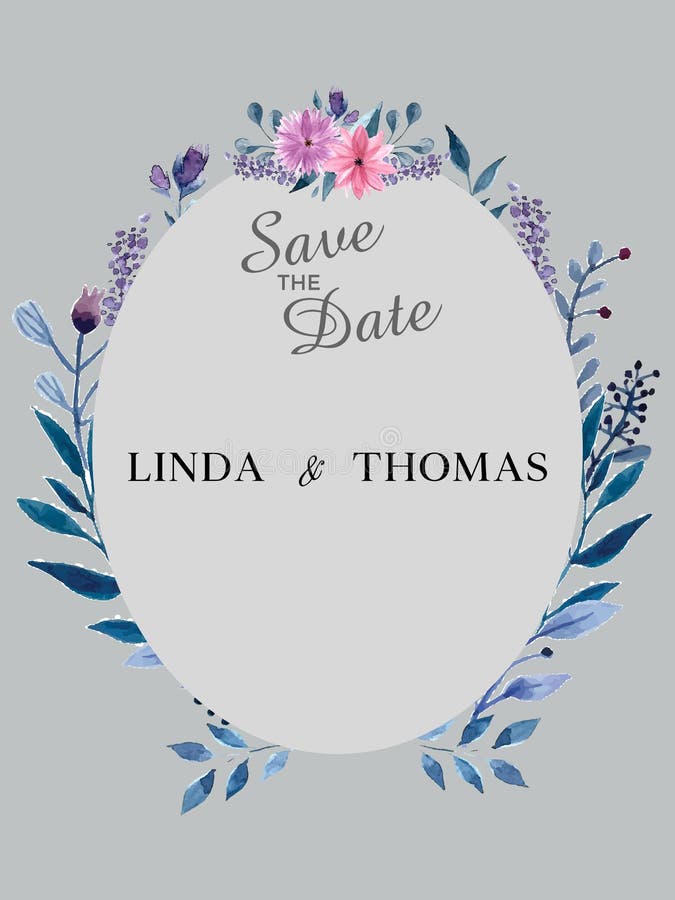 Save the Date Invitation Card. Modern Design Template with Elements ...