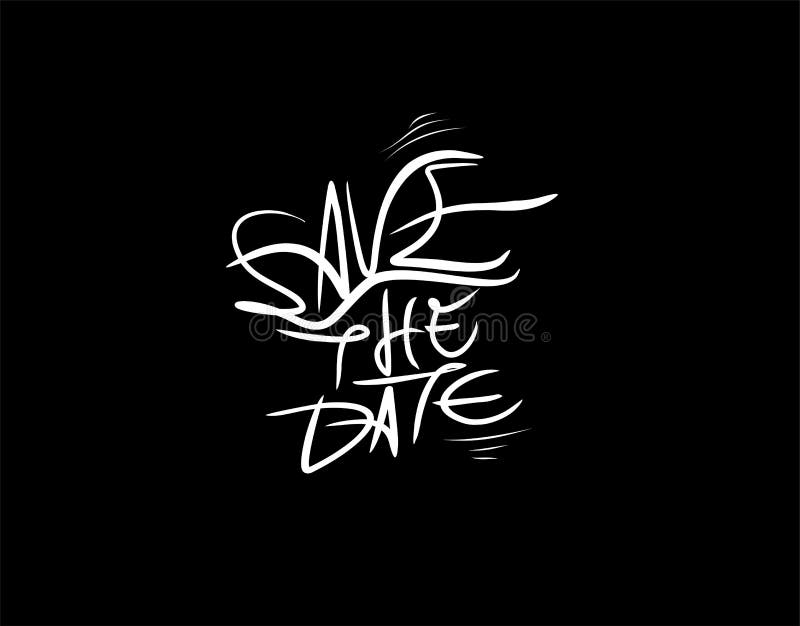 Save Lettering Text. Modern Calligraphy Style Vector Illustration Stock ...