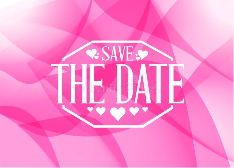 Save the Date Light Pink Card Illustration Stock Illustration ...
