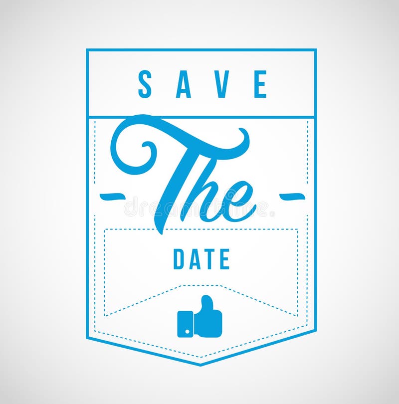 Save the Date Modern Stamp Message Design Stock Illustration ...