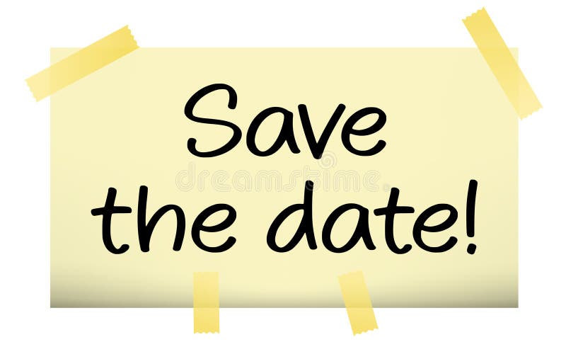 The Words "Save the Date!" are Written in Bold Black Font. Stock Vector ...