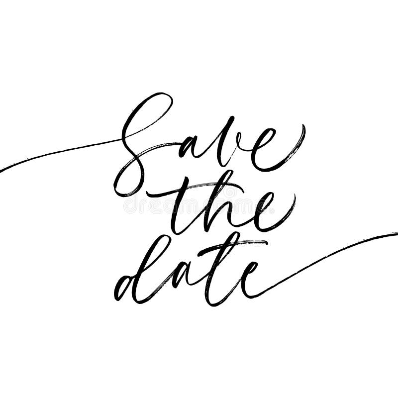 Save Date Calligraphy Stock Illustrations – 8,515 Save Date Calligraphy ...