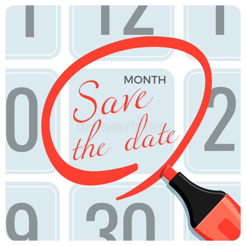 Calendar Save Stock Illustrations – 10,333 Calendar Save Stock ...