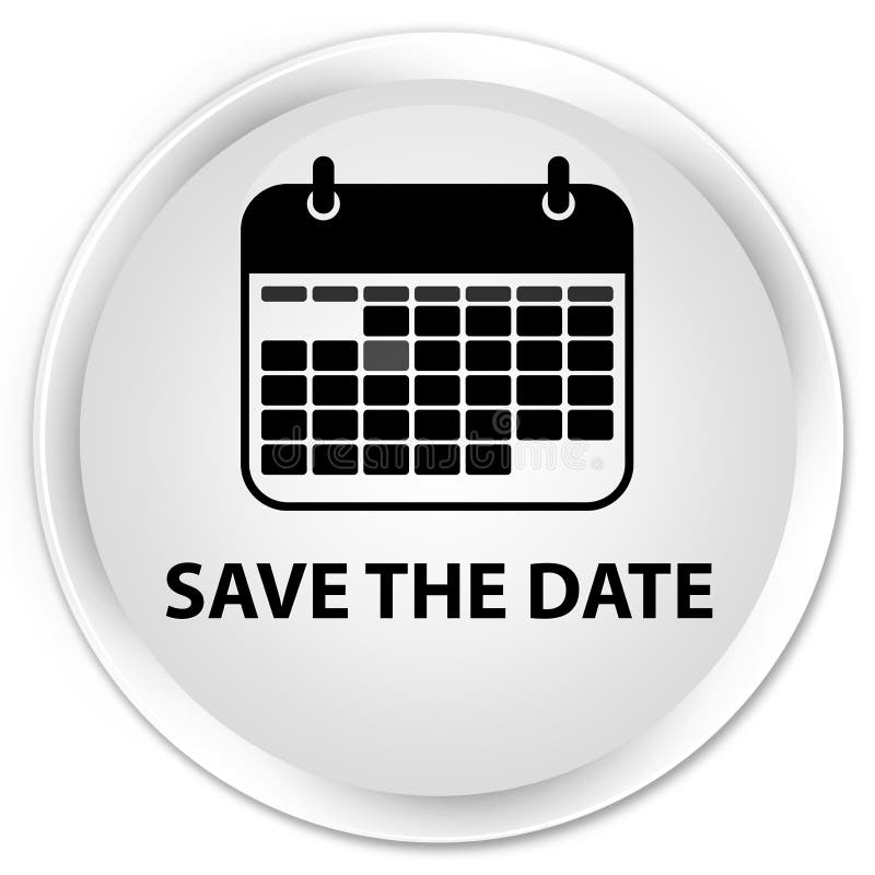 Save Premium Red Round Button Stock Illustration - Illustration of save ...