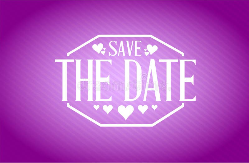 Save the Date Purple Texture Background Sign Stock Illustration ...