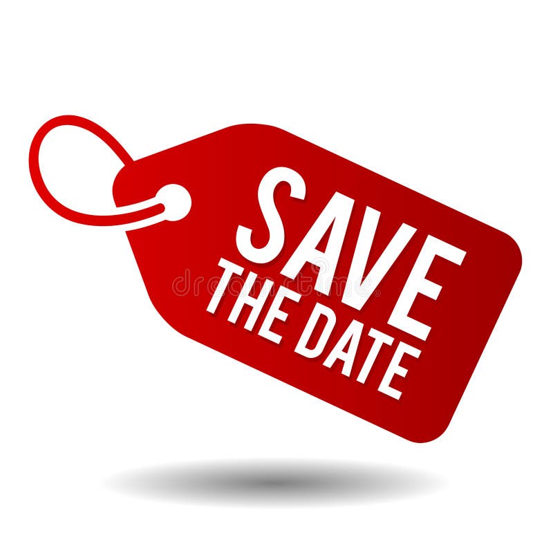 Save the Date. Eps10 Vector Label. Stock Vector - Illustration of hand ...
