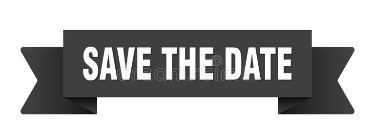 Save the Date Ribbon Isolated on Transparent Background. Save the Date ...