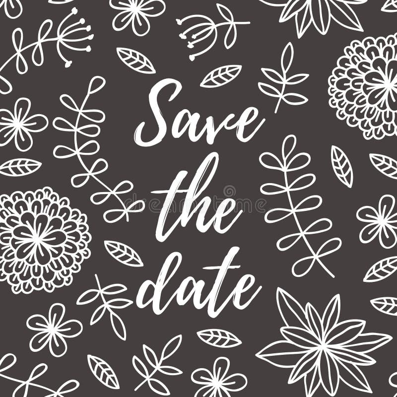 Save the Date Wedding Doodle Icons Vector Set Stock Vector ...