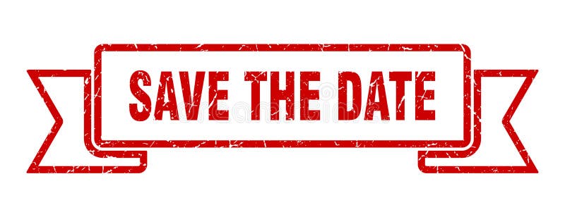 Save the date ribbon. stock vector. Illustration of design - 153373043