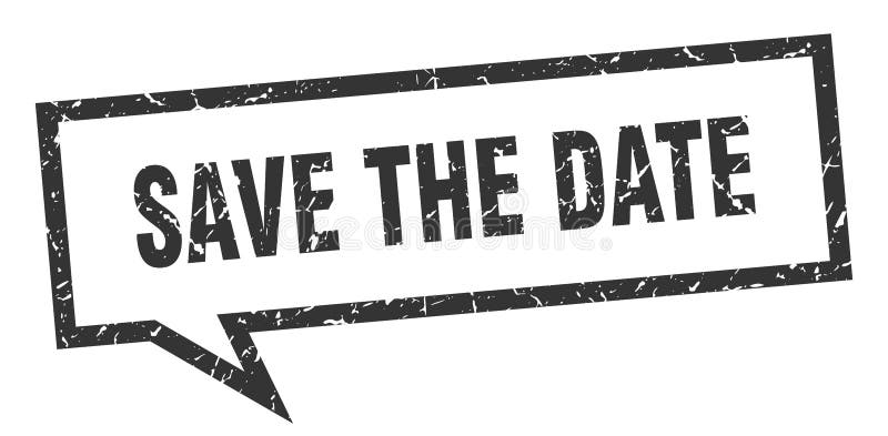 Save the Date Speech Bubble. Stock Vector - Illustration of label, note ...