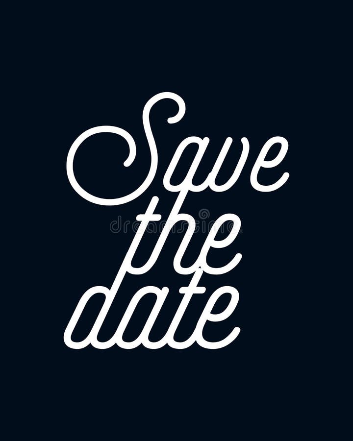 Save the Date. Stylish Typography Design Stock Vector - Illustration of ...