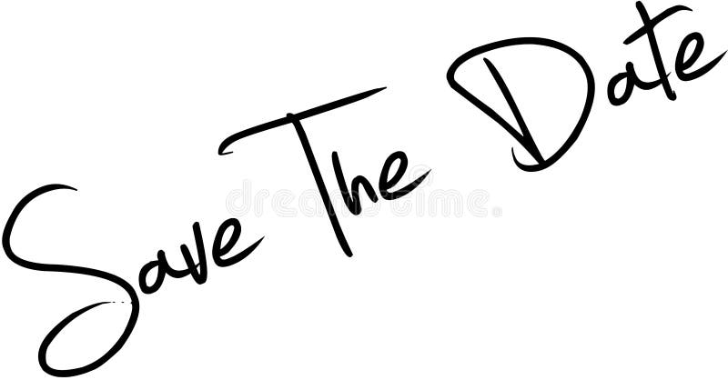 Save the Date Text Sign Illustration Stock Vector - Illustration of ...