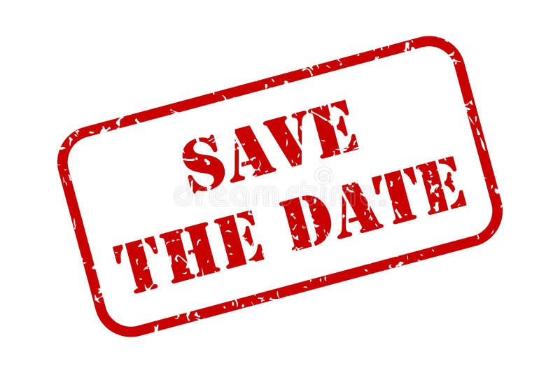 Save the Date Red Stamp Vector Stock Vector - Illustration of date ...