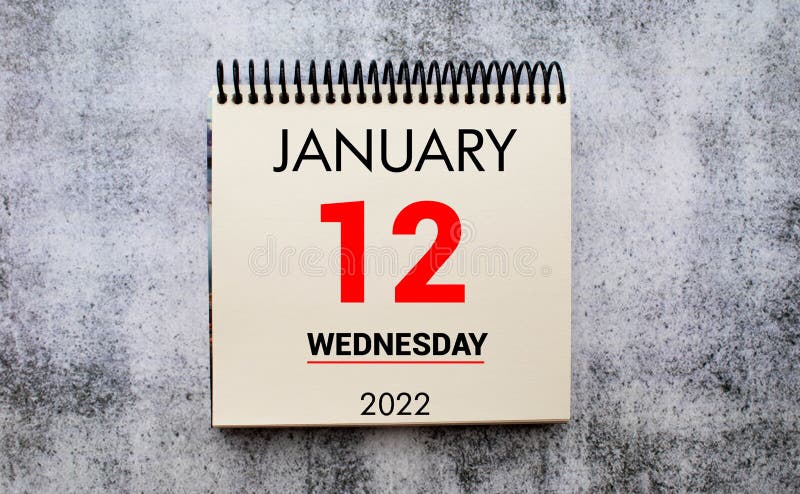 Save the Date Written on a Calendar - January 12 Stock Illustration ...