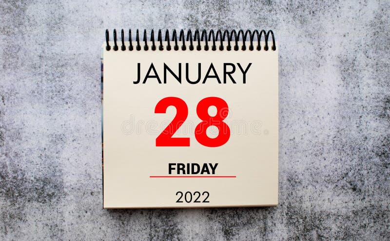 Save the Date Written on a Calendar - January 28 Stock Photo - Image of ...