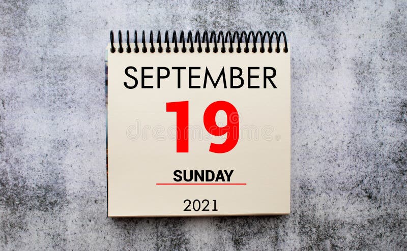 Save the Date Written on a Calendar - September 19 Stock Photo - Image ...