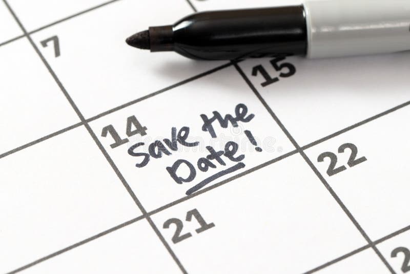 Save the Day Concept on Calendar Stock Photo - Image of date, organizer ...