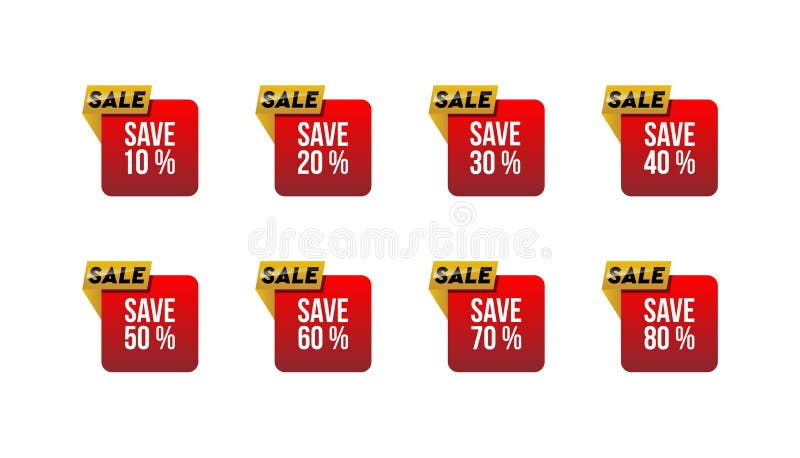 Save Discount Badge Vector Illustration Stock Vector - Illustration of ...
