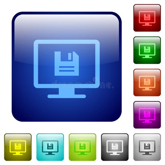 Save Display Settings Color Square Buttons Stock Vector - Illustration ...