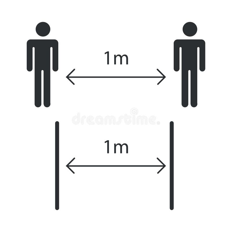 Save Distance Icon on a White Background. Vector Illustration Stock ...