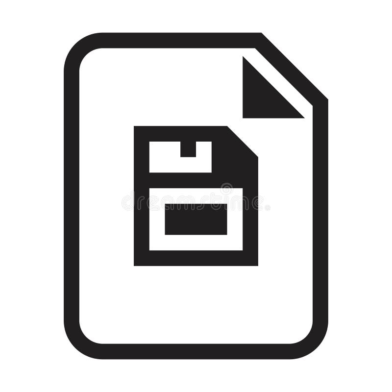 Save Document Icon Vector with Saving File Symbol for Business ...