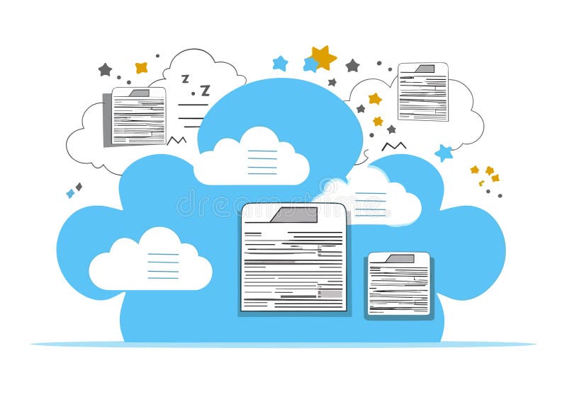Cloud Illustration on White Transparent Background Stock Image ...