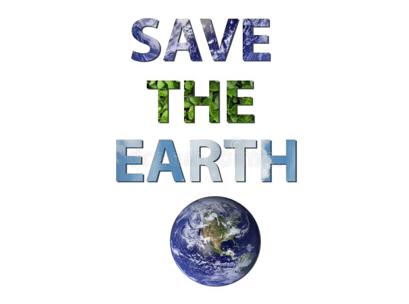 Save the earth stock illustration. Illustration of recycle - 13386315
