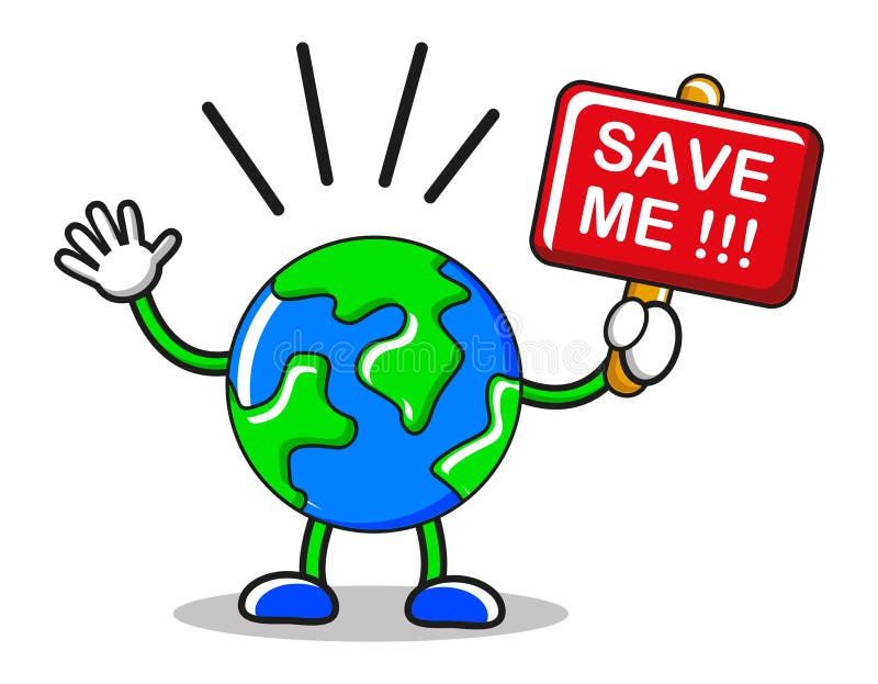 Save the earth stock vector. Illustration of industry - 19135931