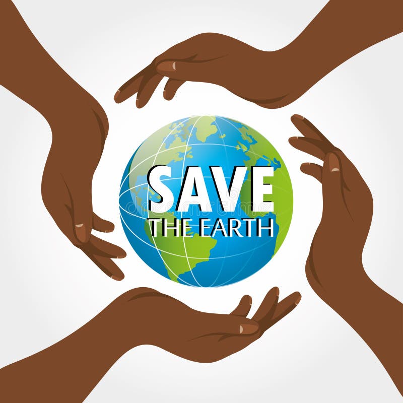 Save the earth stock vector. Illustration of future, natural - 33794747