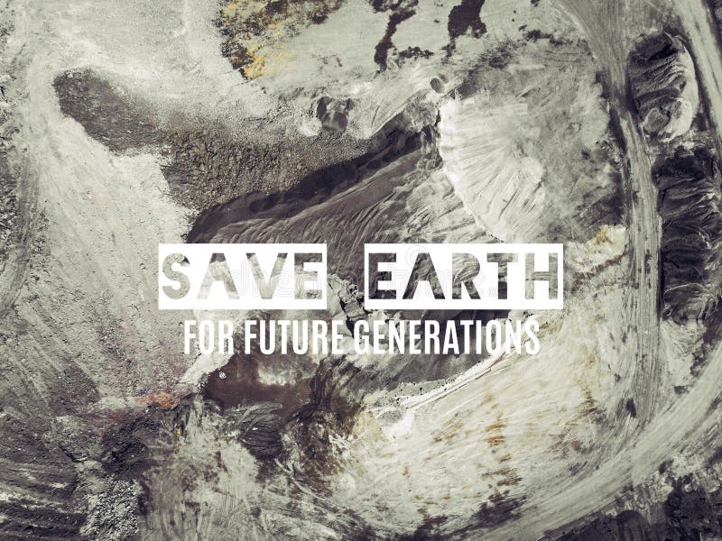 Save the Earth. Aerial View of Open Pit Sand in Poland. Stock Photo ...