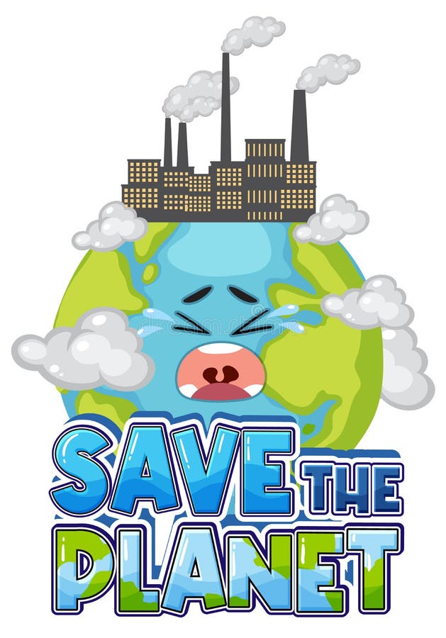 Save the Earth Banner Design Stock Vector - Illustration of icon ...