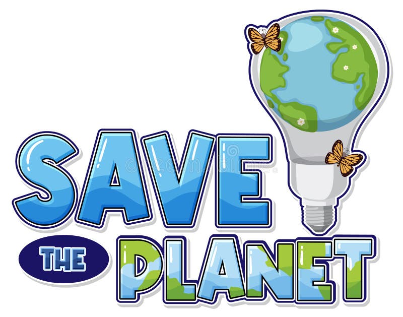 Save the Earth Banner Design Stock Vector - Illustration of icon ...