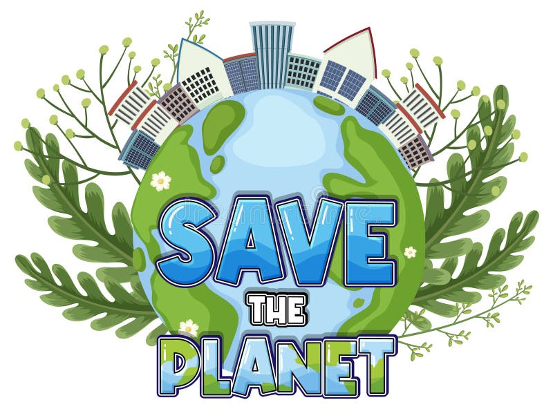 Save the Earth Banner Design Stock Vector - Illustration of poster ...