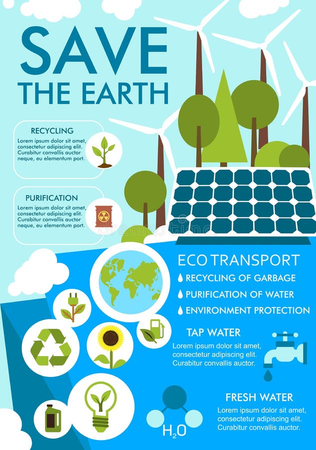 Save Earth Ecology Poster for Environment Design Stock Vector ... Save Earth Ecology Poster for Environment Design Stock Vector ...