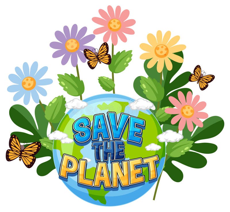Save the Earth Campaign Banner Stock Vector - Illustration of polluting ...
