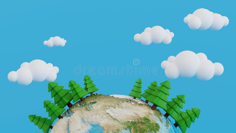 Save the Earth Day, Tree Growing Up on Earth or Planet, World ...