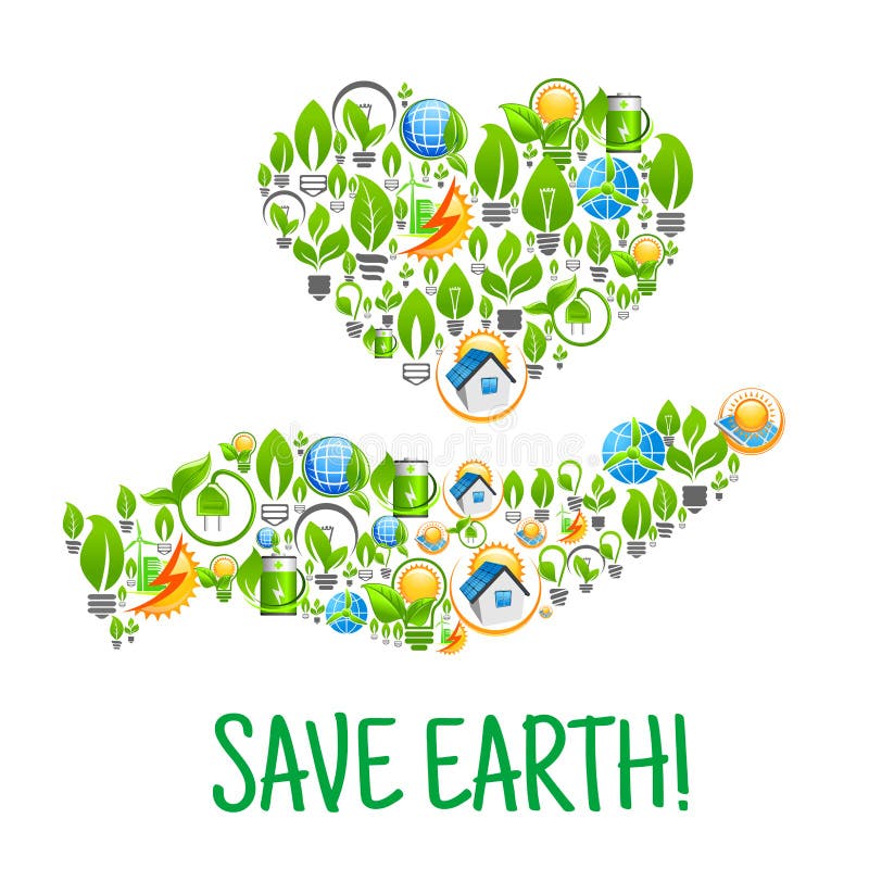 Save Earth. Eco Environment Creative Illustration Stock Vector ...