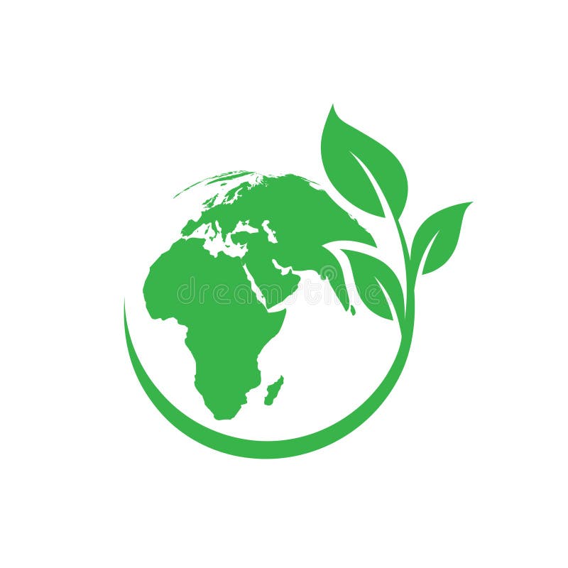 Save Earth and Ecology Icon. Green Earth Stock Vector - Illustration of ...