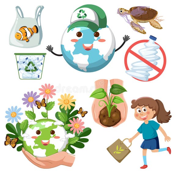 Save the Earth Graphics and Icons Collection Stock Vector ...