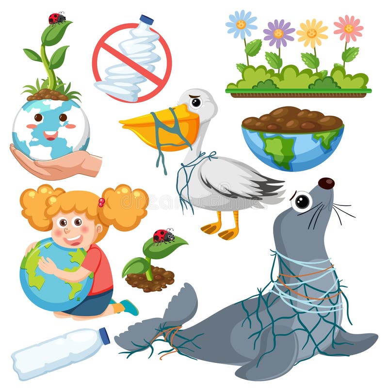 Save the Earth Graphics and Icons Collection Stock Vector ...