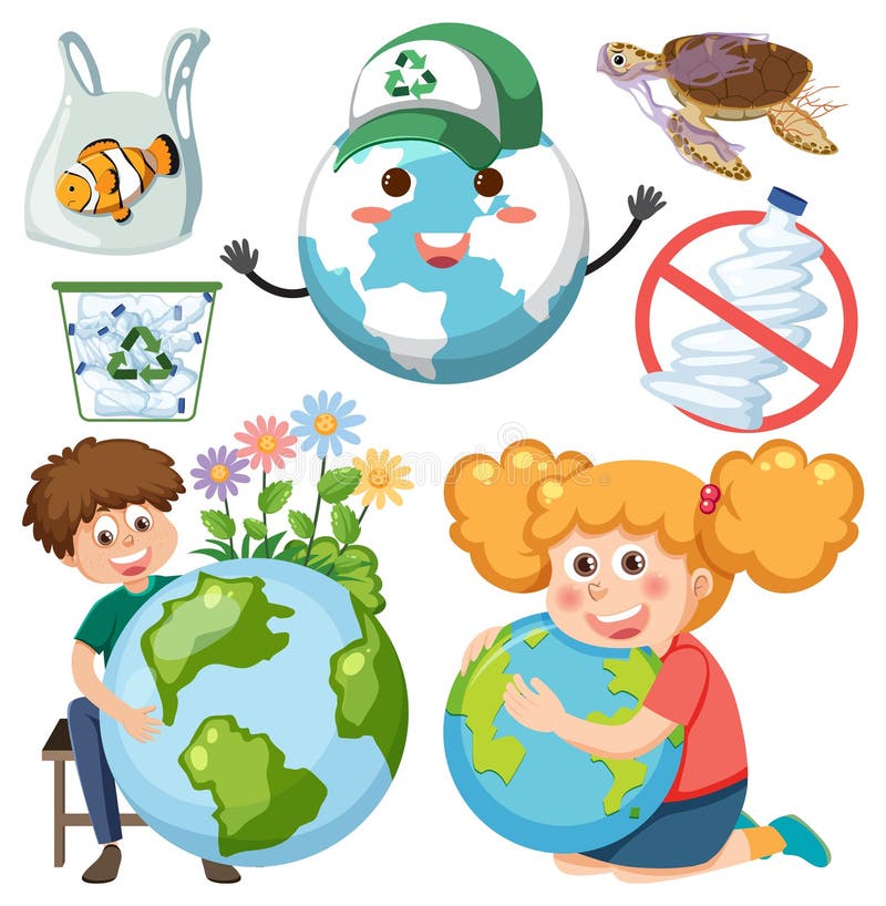 Save the Earth Graphics and Icons Collection Stock Vector ...