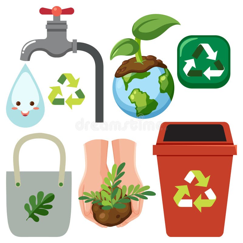 Save the Earth Graphics and Icons Collection Stock Vector ...