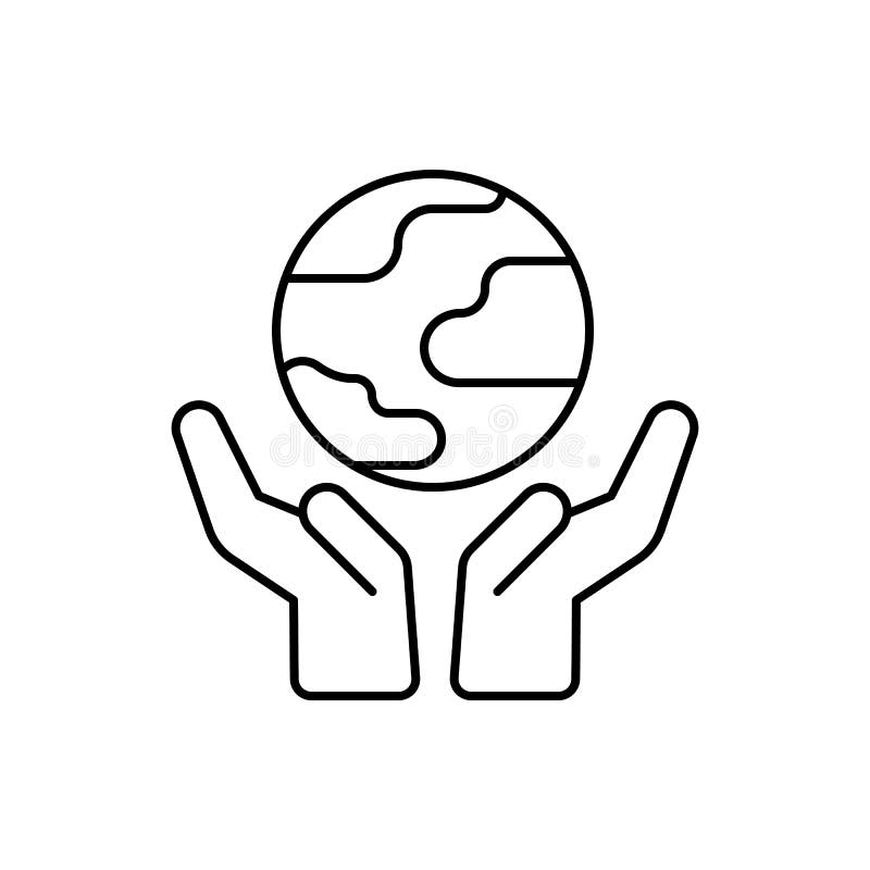 Save Earth Icon, Save the World Vector Illustration Stock Vector ...