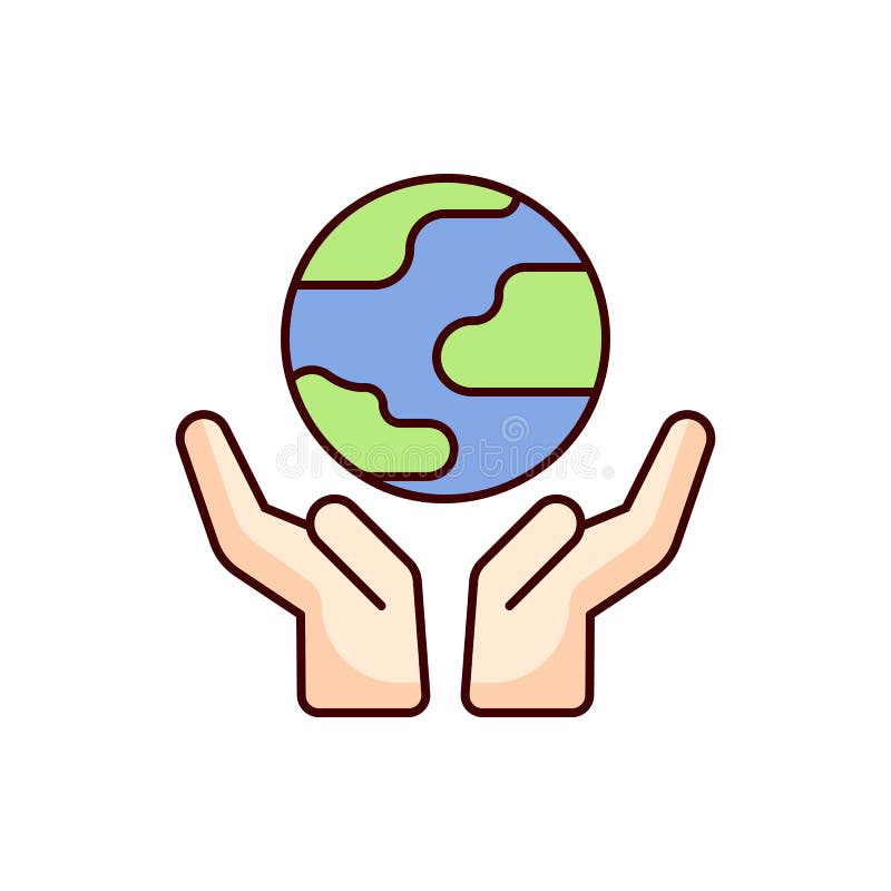 Save Earth Icon, Save the World Vector Illustration Stock Vector ...