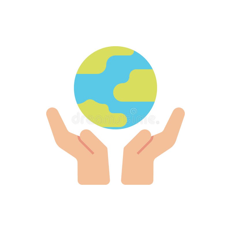 Save Earth Icon, Save the World Vector Illustration Stock Vector ...