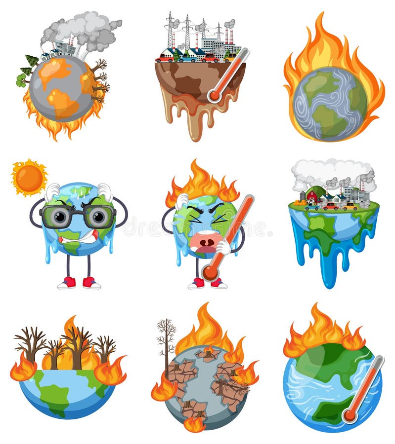 Save the Earth Logo and Banner Set Stock Illustration - Illustration of ...