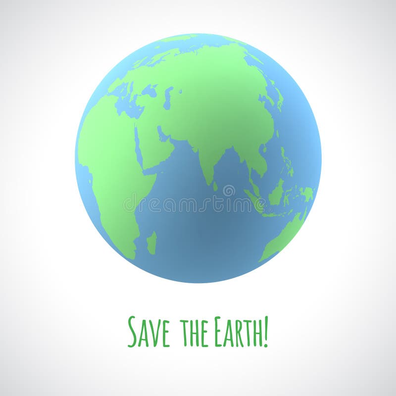 Save the Earth poster stock vector. Illustration of geography - 53303373